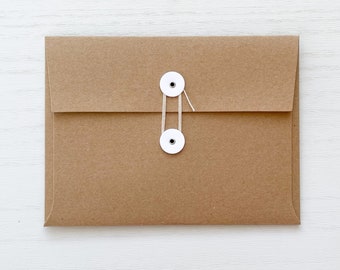 String Tie Envelopes | Etsy