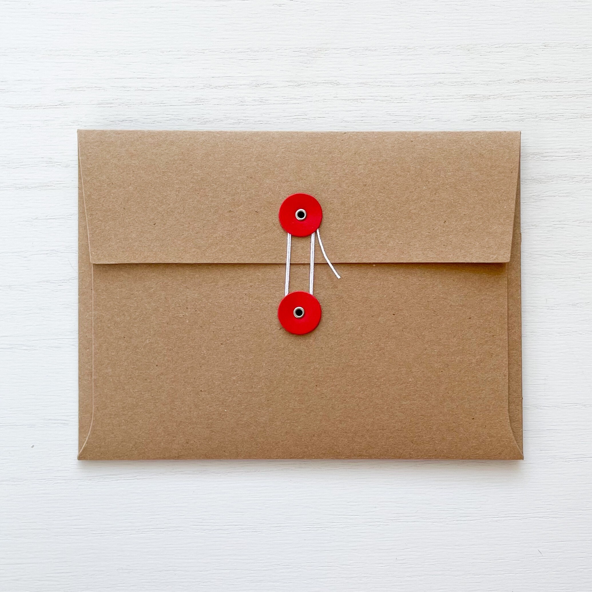 String Tie Envelopes Size A7 Outer Envelope | Etsy