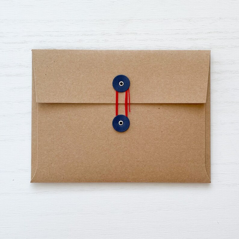 String Tie Envelopes Size A7 Outer Envelope - Etsy