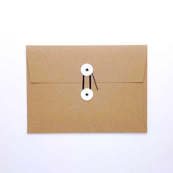String Tie Envelopes - Etsy