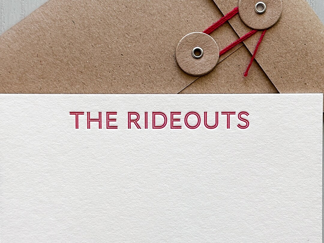 Personalized Letterpress Stationery Set | Custom Letterpress | A2 ...