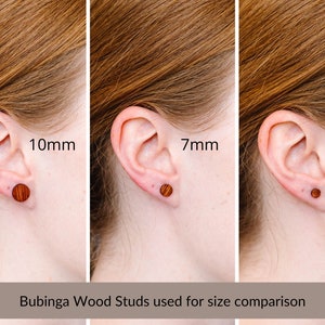 Wood Earrings, Ash Studs, Wooden Stud Earrings, Boho Studs, Rustic ...