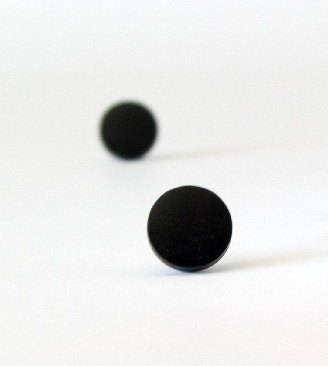 Black Ebony Wood Studs, Wood Earrings, Minimalist Studs, Men's Stud ...