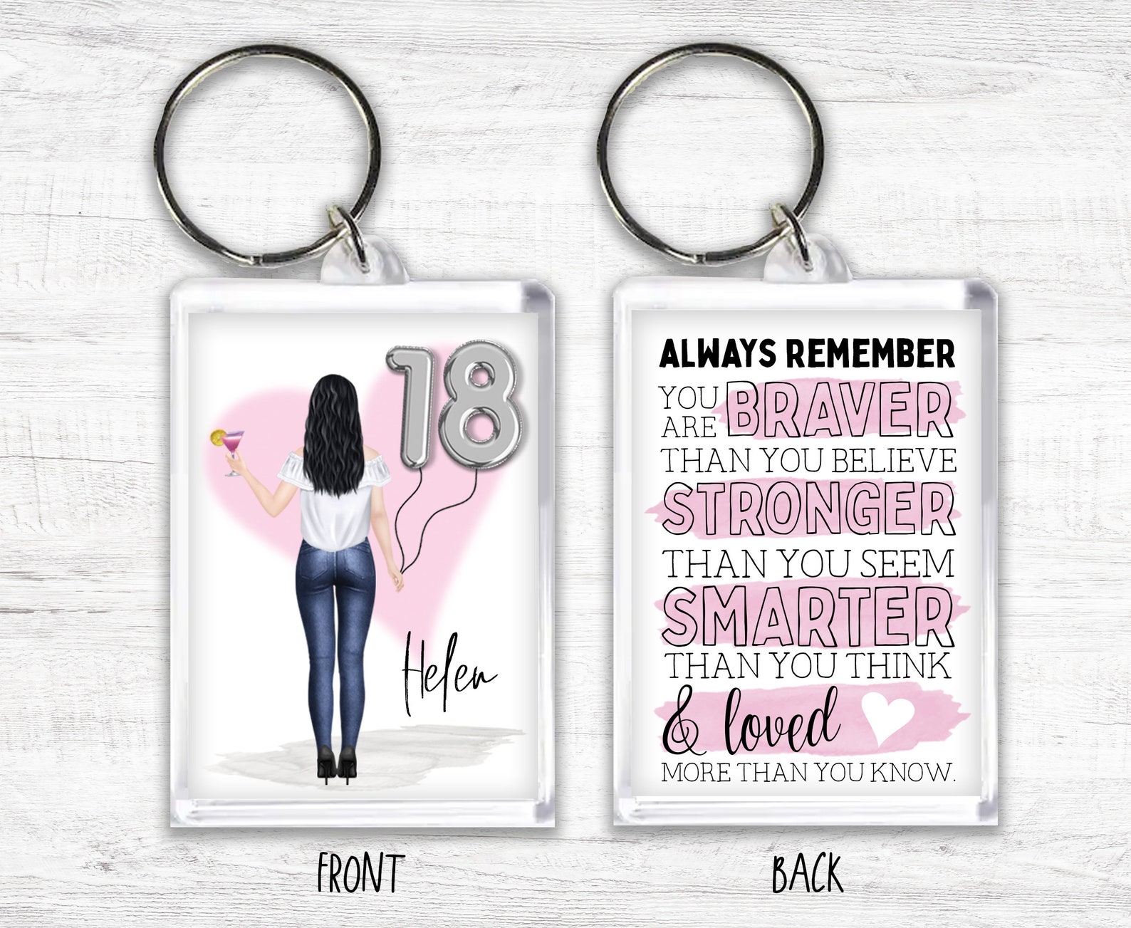 18th Birthday Keyring Personalised Keyring Milestone - Etsy