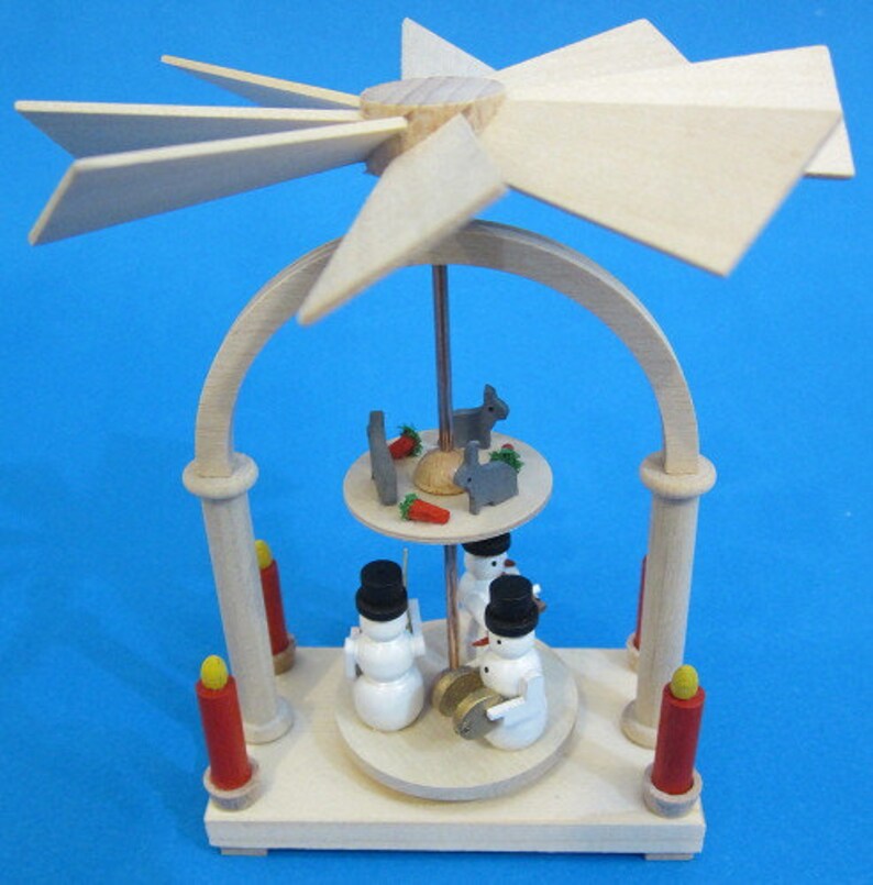 Miniature 2 Level Snowmen German Pyramid - Etsy