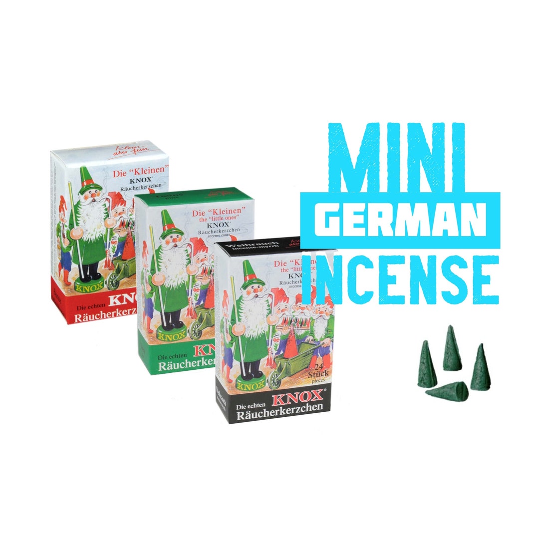 Mini German Incense - Made in Germany - 3/4" Tall Miniature Incense ...