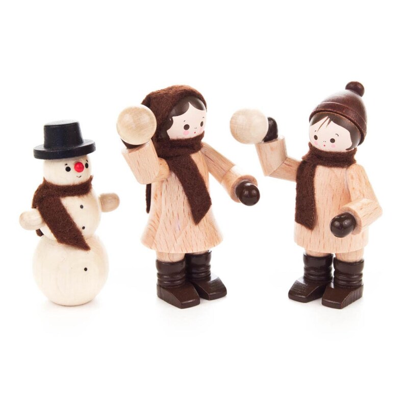German Snowman Figurine Set - Etsy