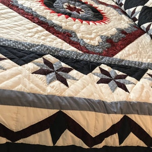 Stars Over Georgetown Amish Quilt 102x116 - Etsy