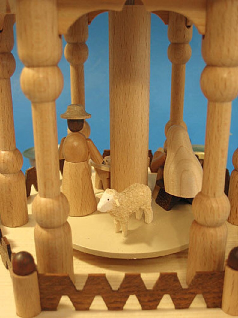 Natural Tree Nativity Pyramid 2 Level - Etsy