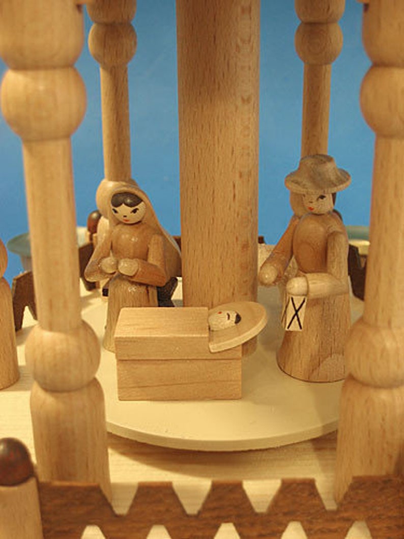 Natural Tree Nativity Pyramid 2 Level - Etsy