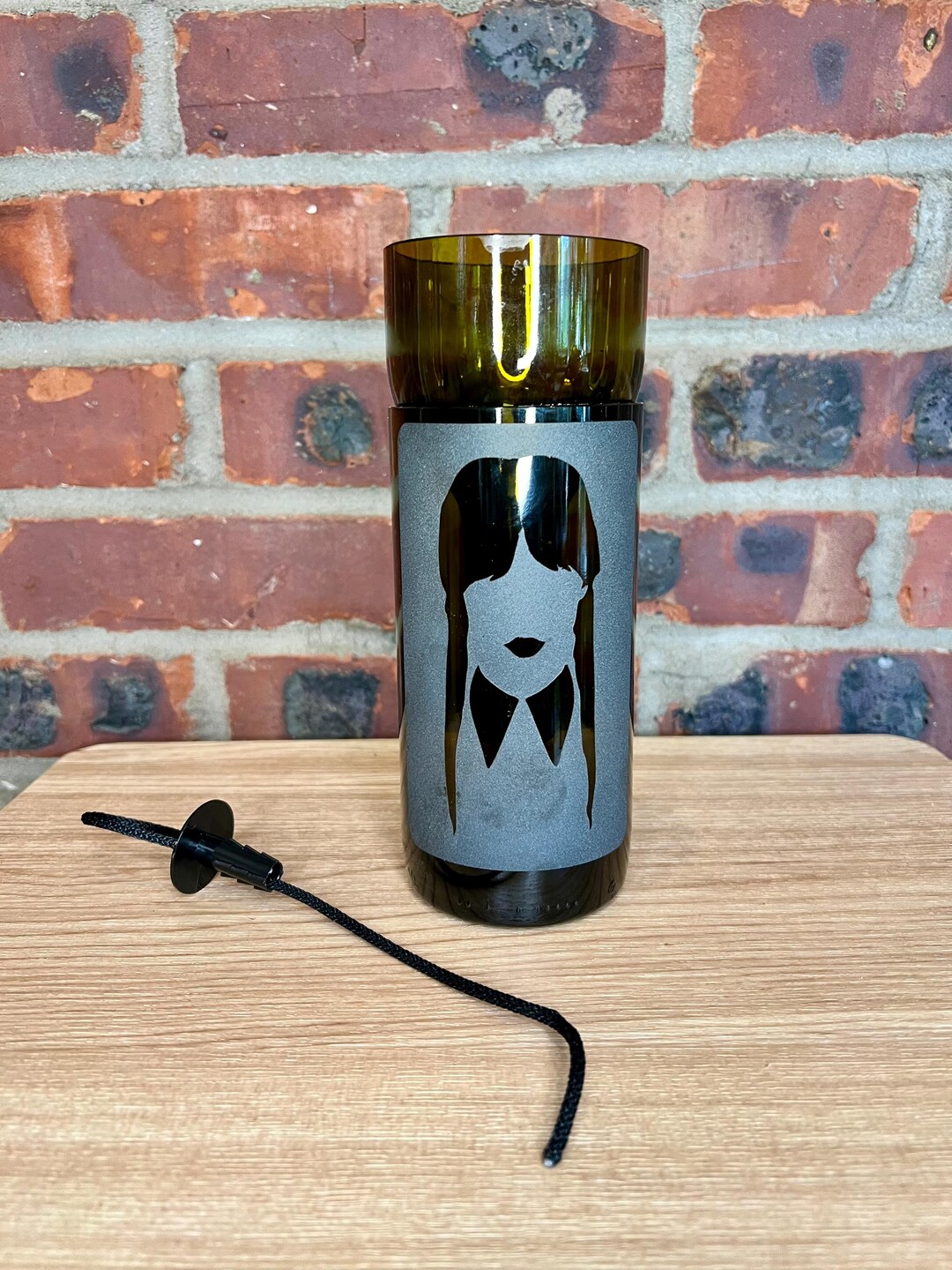 Recycled Wine Bottle Hydro-planter Wednesday Addams - Etsy