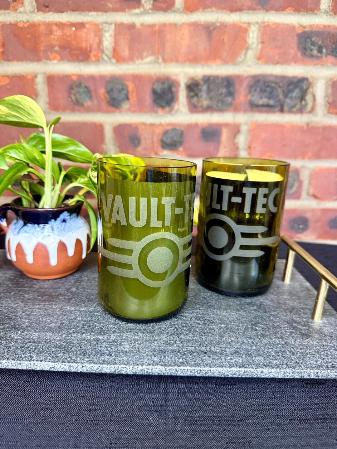 Fallout Up-cycled Wine Bottle Bar Glass - Etsy