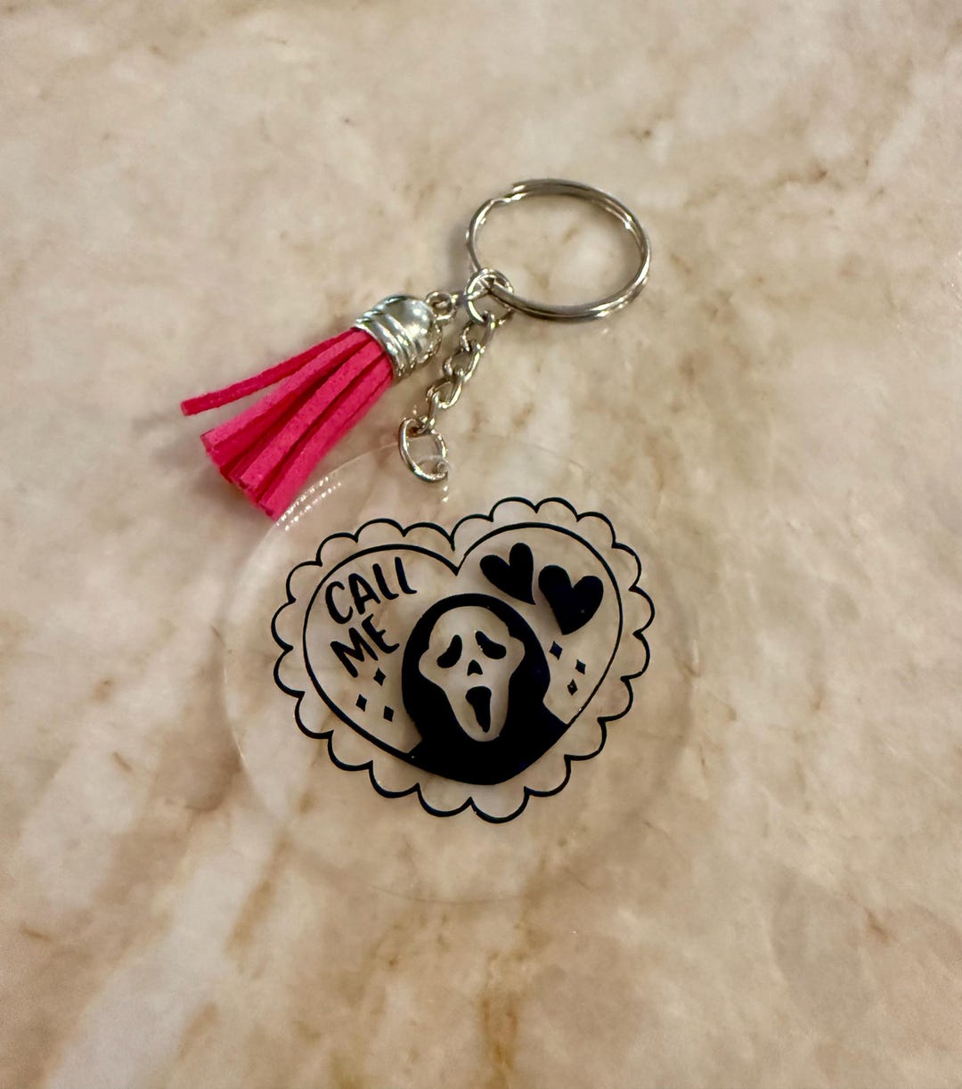 Scream Movie - Call Me Keychain With Tassel - Etsy