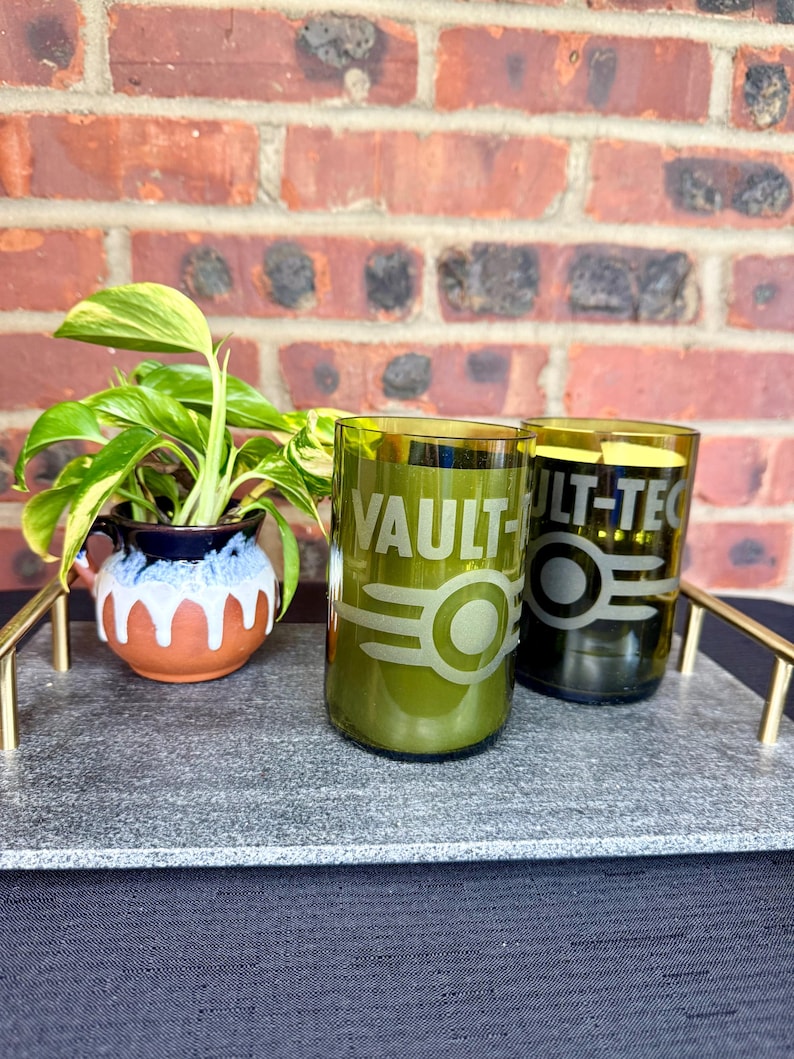 Fallout Up-cycled Wine Bottle Bar Glass - Etsy