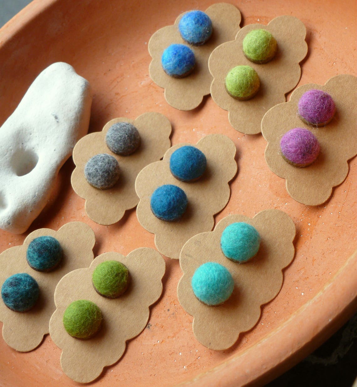 Hand Felted Earrings Ear Plug - Etsy