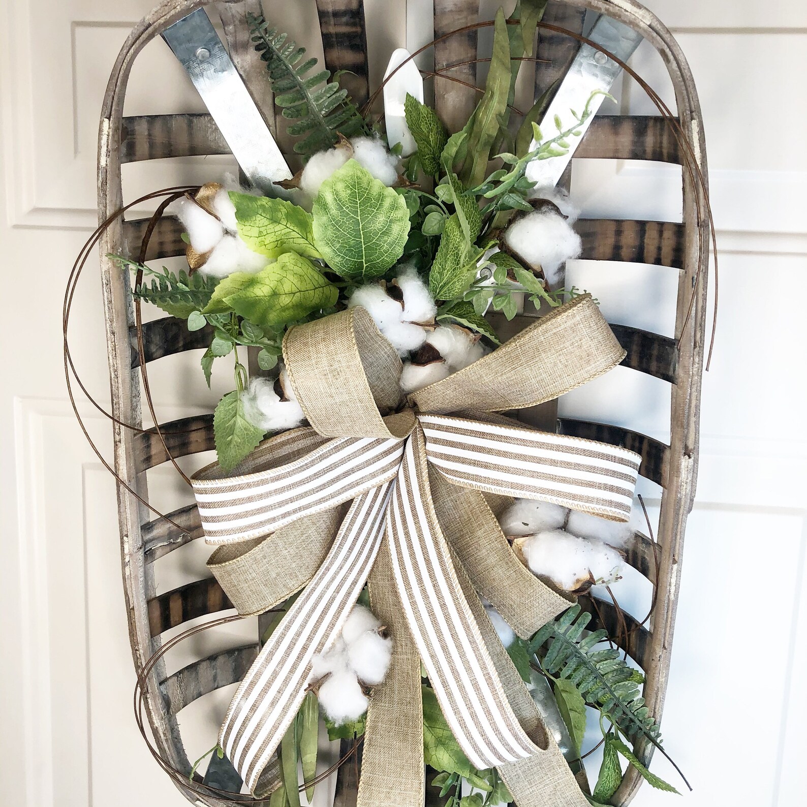 Cotton Farm House Country Basket, Rustic, Country Basket, Cotton Basket ...