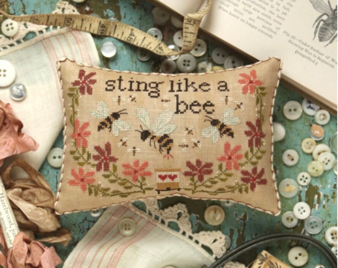 Primitive Cross Stitch Pattern Sting Like a Bee by Heartstring Samplery ...