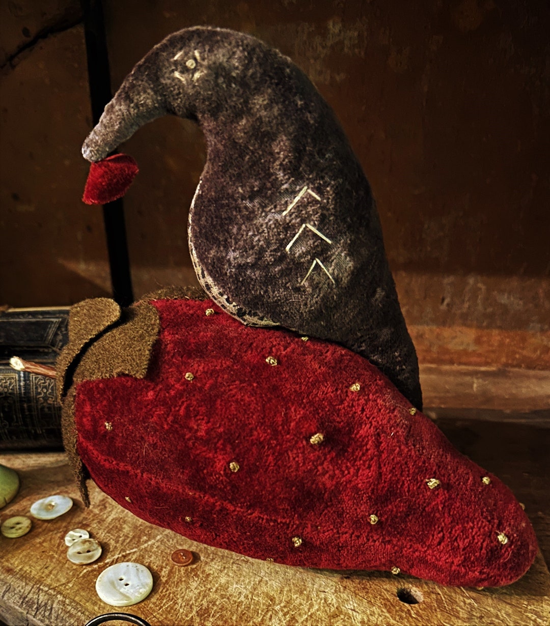 Charlie Crow on a Strawberry Designed by Kay Cloud Folk Art Designs ...
