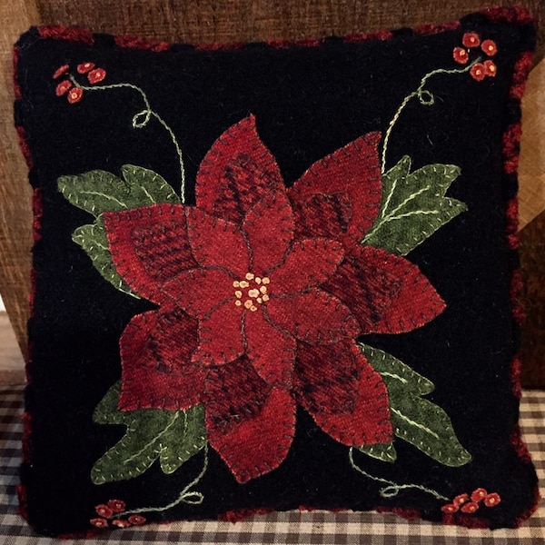 Wool Applique Pillow - Etsy