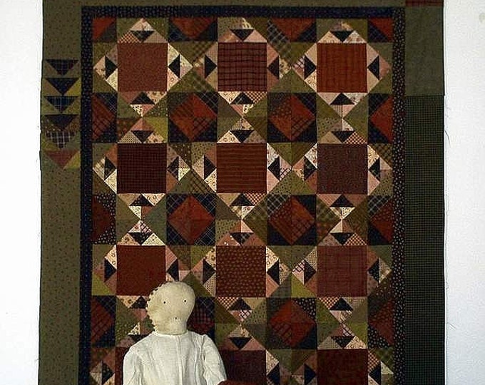 Primitive Folk Art Quilt Pattern - the Hat Ladies Quilt Pattern - Etsy