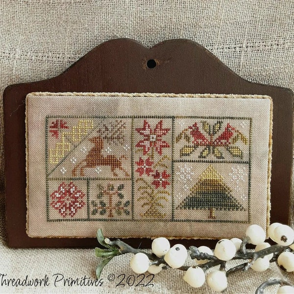 Threadwork Primitive Cross Stitch - Etsy