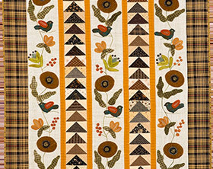 Primitive Folk Art Quilt Pattern - Fly Away Applique Quilt Pattern - Etsy