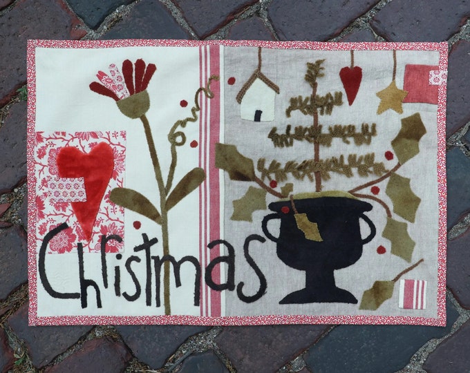 Primitive Wool and Cotton Applique Pattern I Will Honor - Etsy