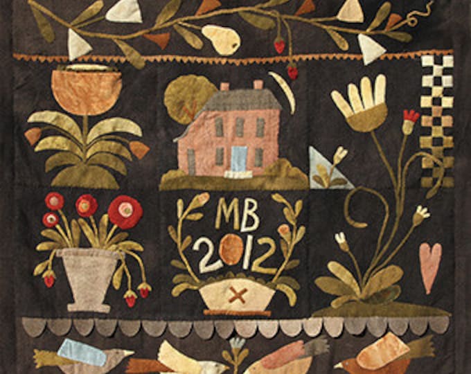 Wool Applique Pattern Tavern House Bedcover Designed by Maggie Bonanomi ...