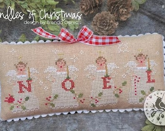 A Primitive Cross Stitch Pattern Peppermint and Pine by Brenda Gervais ...
