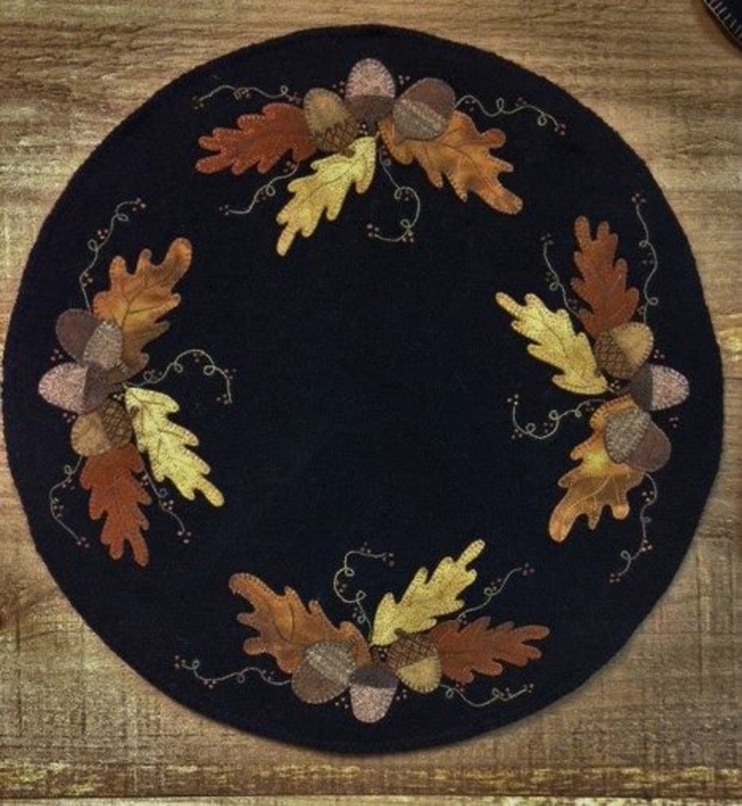 Wool Applique Pattern Signs of Autumn Designed by Cricket Street - Kit ...