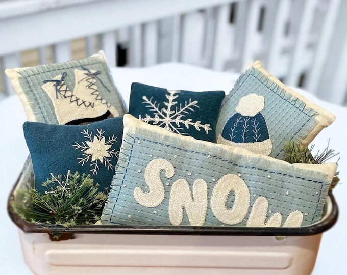 Wool Applique Pattern Frosty Morning Bowl Fillers Designed by Karen ...