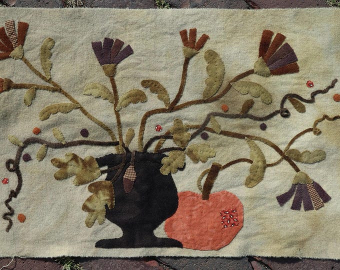Wool Applique Pattern Autumn Serenade Table Runner Designed by Karen ...