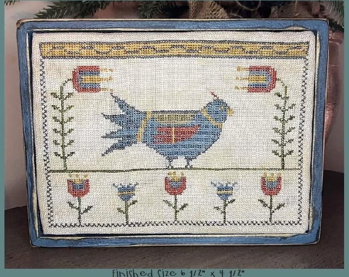 Primitive Cross Stitch Pattern Wynter Peasant by Robin Leuschen - Etsy