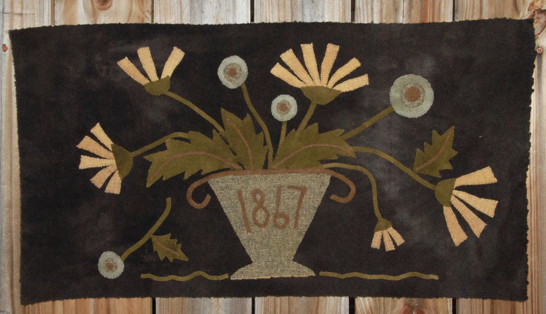 Primitive Wool Applique Pattern - Mixed Flowers by Maggie Bonanomi ...