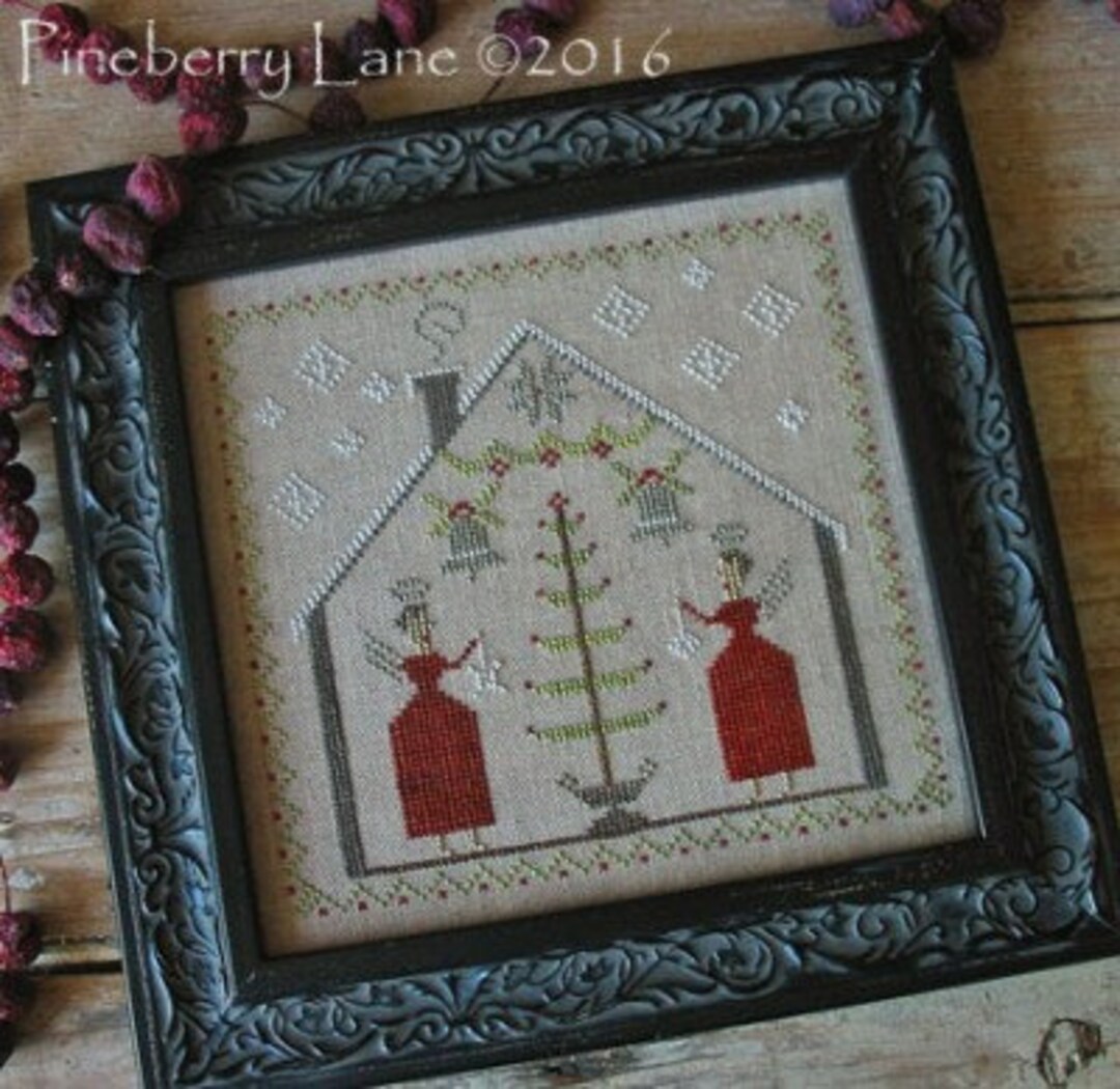 Primitive Cross Stitch Pattern O' Tannenbaum Designed by Pineberry Lane - Etsy