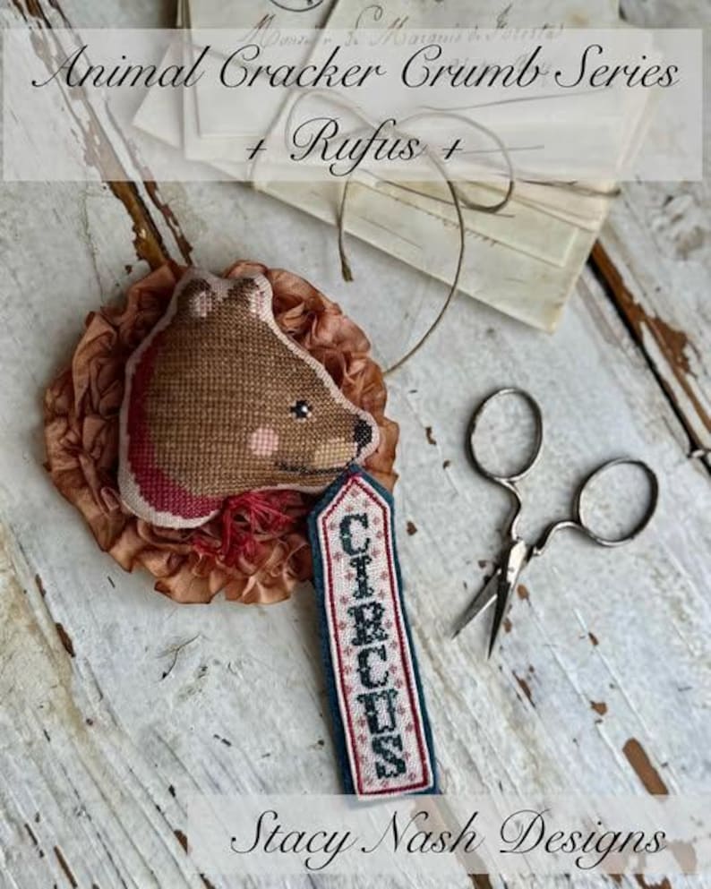 Cross Stitch Pattern Animal Cracker Crumbs Rufus by Stacy Nash - Etsy