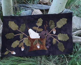 Primitive Wool Applique Strawberry Thief by Maggie Bonanomi Kit Option ...