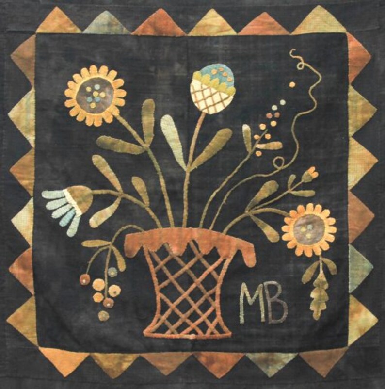 Wool Applique Pattern Wild Flowers of Summer Quilt by Maggie - Etsy