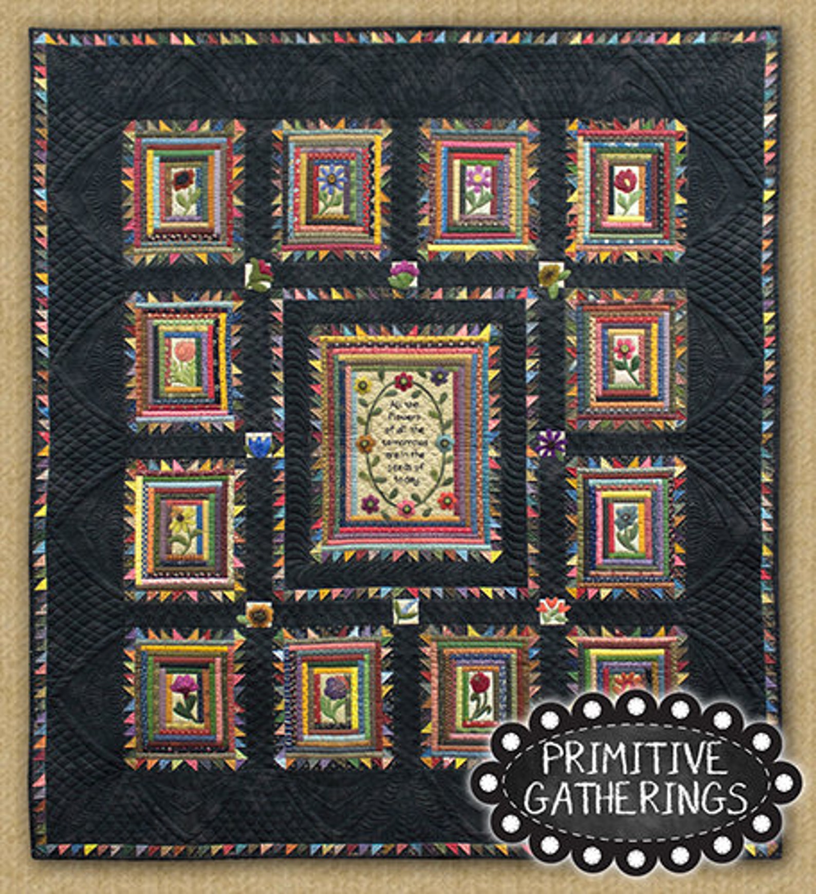 Primitive Quilt Pattern Tomorrow's Flowers Quilt Pattern - Etsy