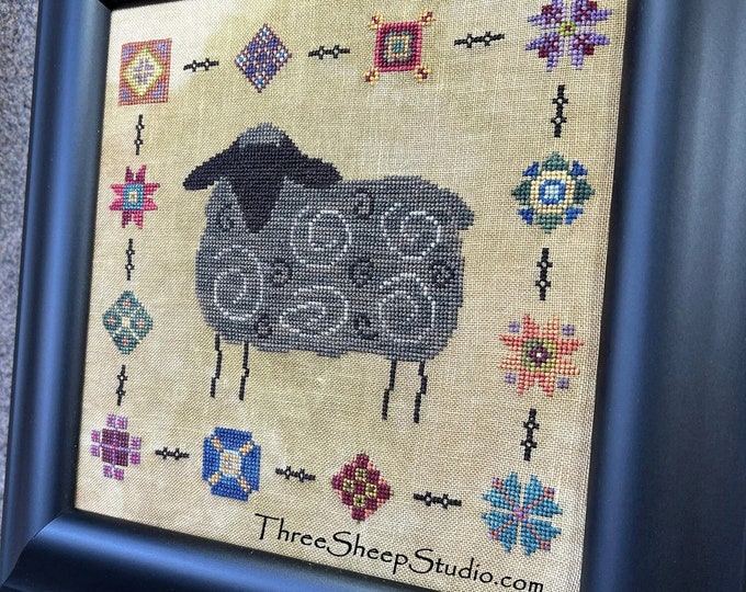 Primitive Cross Stitch Pattern Wynter Peasant by Robin Leuschen - Etsy