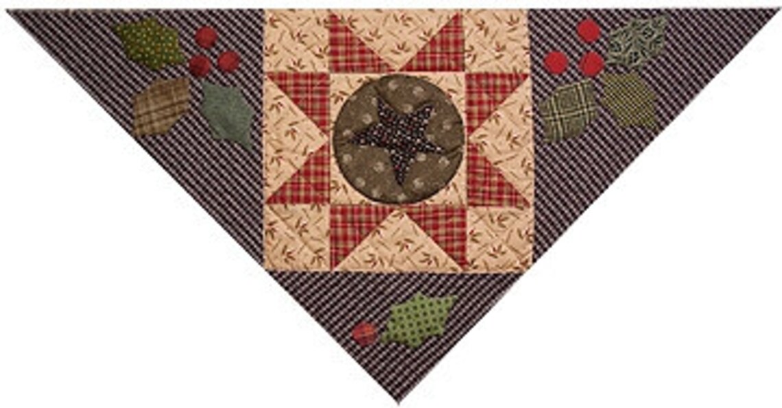 Primitive Quilt Pattern Stars and Holly Berries by Norma - Etsy