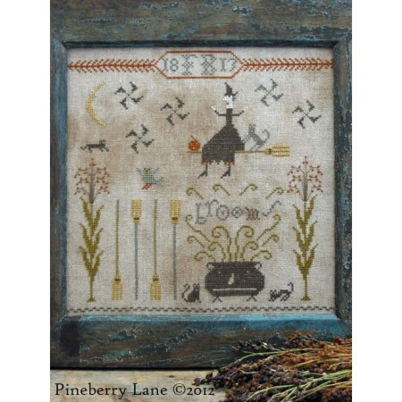 Cross Stitch Pattern Fancy Blacket Brooms by Pineberry Lane - Etsy