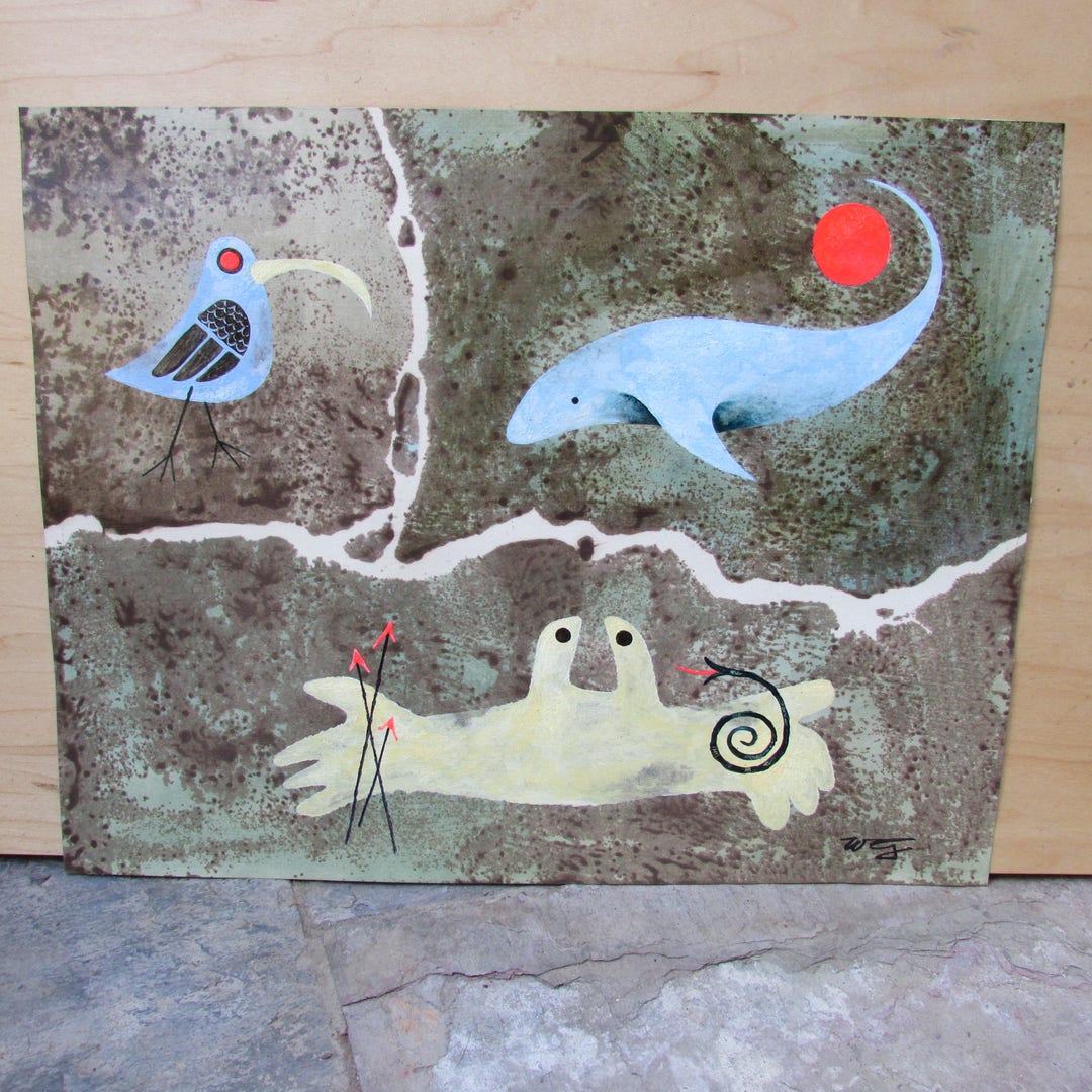 Original Art Work Willis H. Goldsmith Vintage Retro Abstract Modernism ...