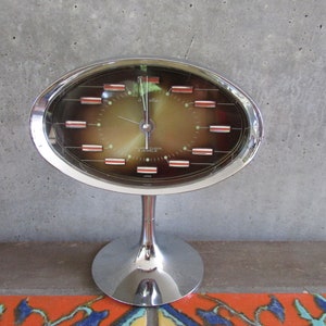 Retro Tulip Clock Rhythm Alarm Clock 2 Jewels Japan No 51141 1970s Mod ...