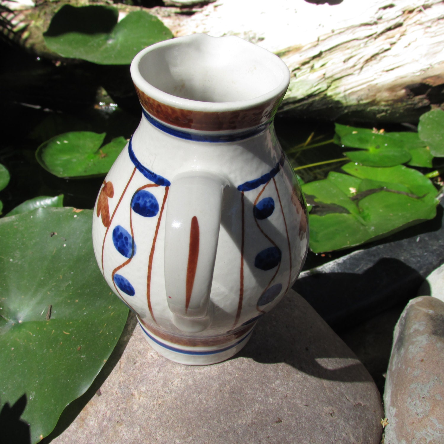Schwandorf Handgemalt Pottery Pitcher Bavaria Germany - Etsy