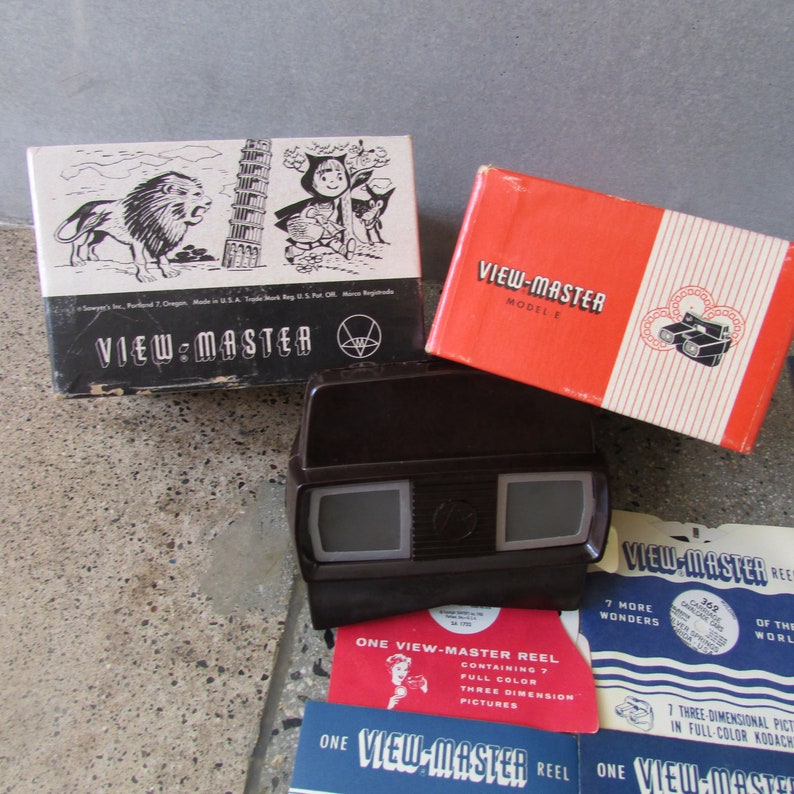 Vintage Brown Bakelite View Master Model E Viewer With 14 - Etsy