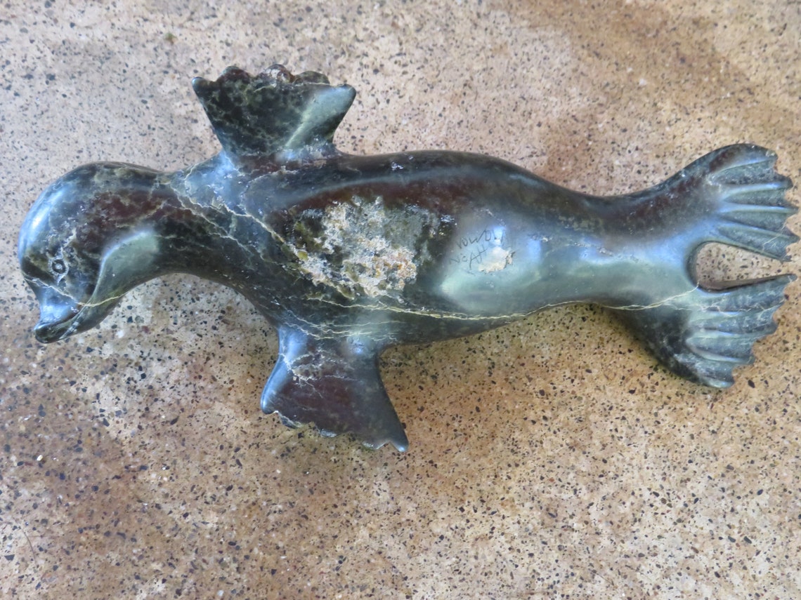 Noah Nowdlah Uluit Carved Seal Sculpture - Etsy