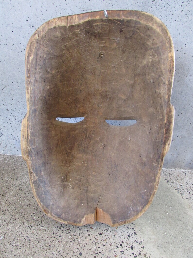 Vintage Carved Wood Mask Boho Hippie Tribal Art Ethnographic | Etsy