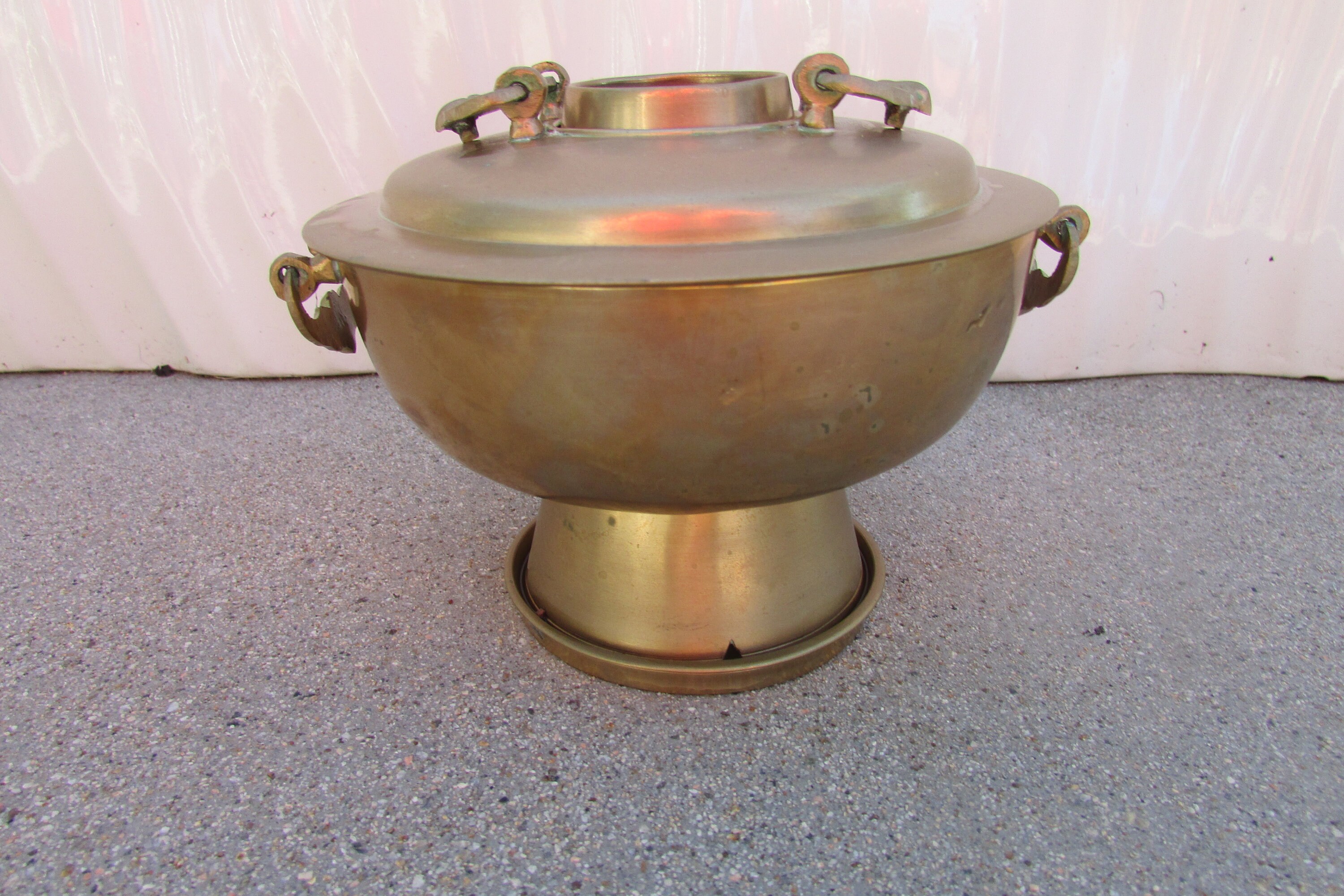 Pots & Pans Vintage Brass Hot Pot South Korea Coal Burning Hot Pot ...