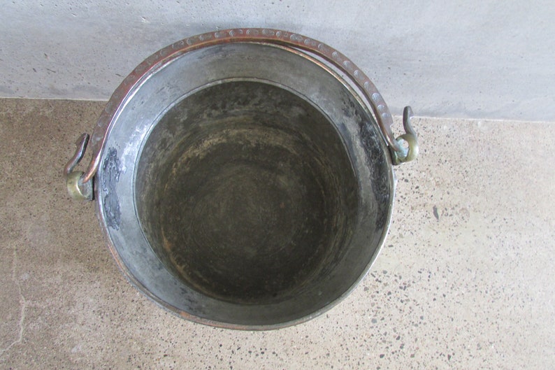 Antique Turkish Food Bucket Solid Copper With Koranic Engraving and ...